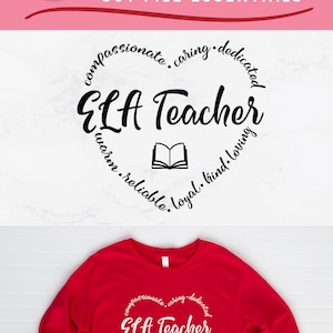 ELA Teacher Svg, English Teacher Svg, English Language Arts Teacher ...