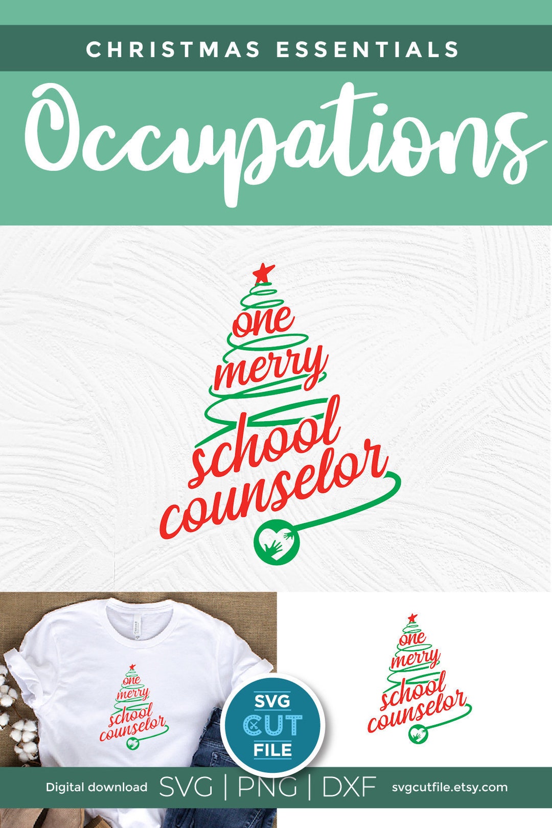 Christmas School Counselor Svg, One Merry Counselor, Holiday School ...