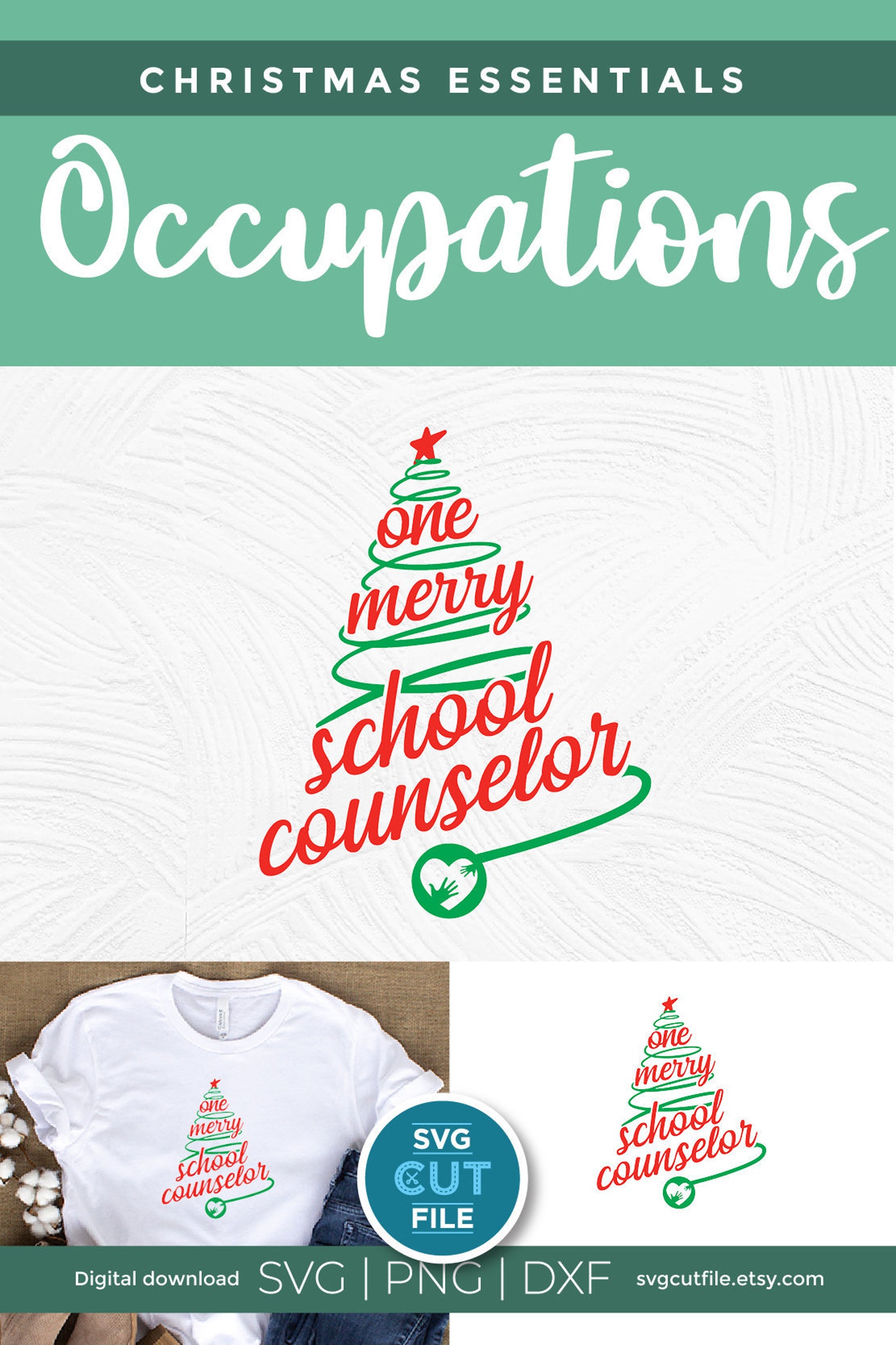 Christmas School Counselor Svg One Merry Counselor Holiday - Etsy