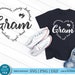 Gram Svg, Gram Heart Svg, Grandma Gram Svg, Cute Gram Gift, Mother's ...