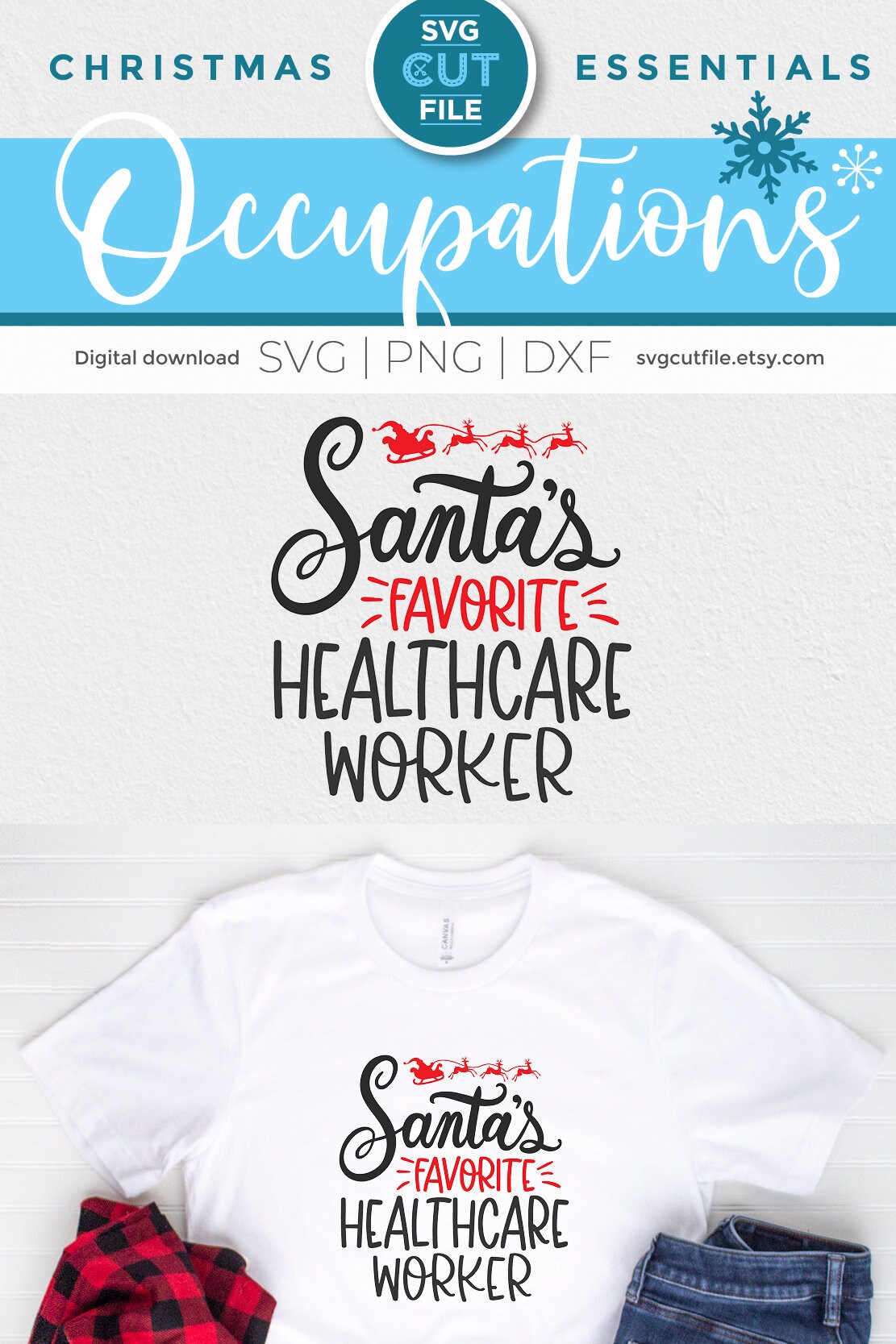 Christmas Healthcare Worker Svg, Christmas Health Care Worker Svg ...