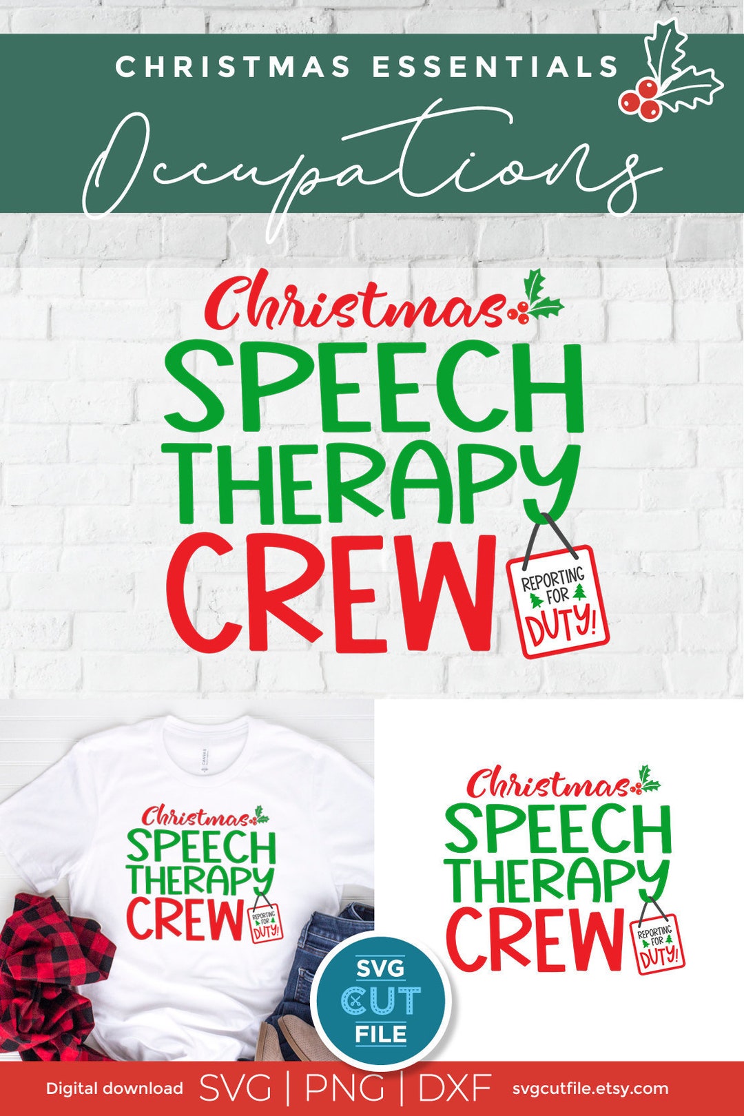 Christmas Speech Therapy Svg, Speech Therapy Christmas Crew Svg ...