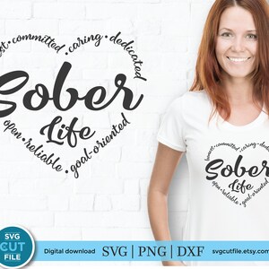 Sober Svg, Sober Life Svg, Addiction Recovery Svg, Clean Svg, Substance ...
