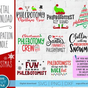Christmas Phlebotomist Svg Bundle, Phlebotomist SVG, Christmas ...