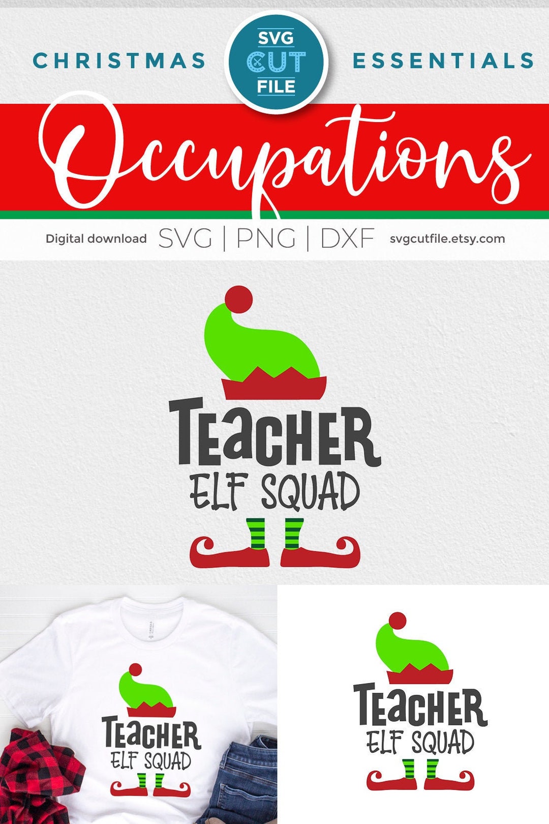 Christmas Teacher Svg, Teacher Elf Svg, Teacher Christmas Svg ...