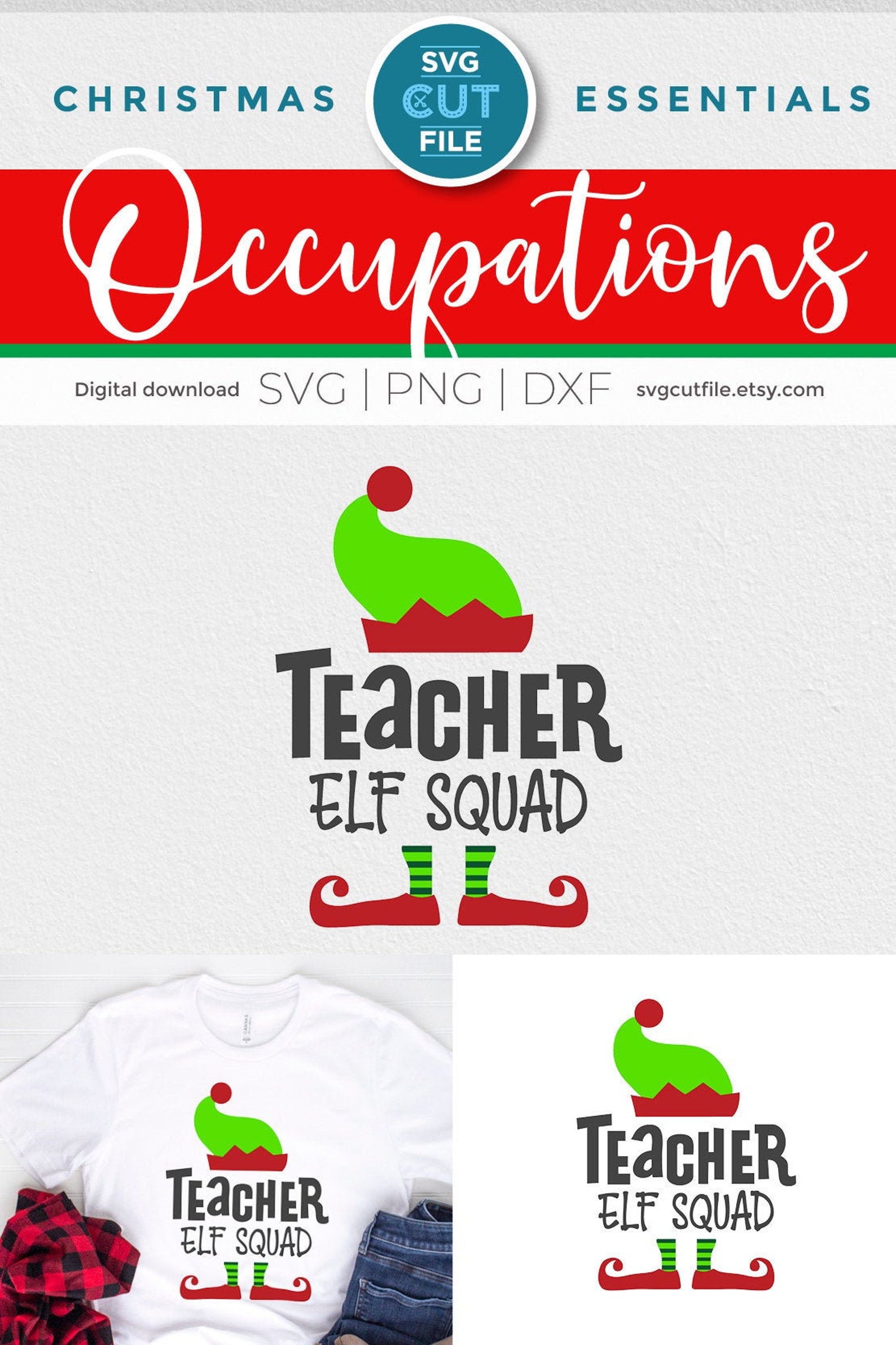 Christmas Teacher Svg Teacher Elf Svg Teacher Christmas Svg - Etsy