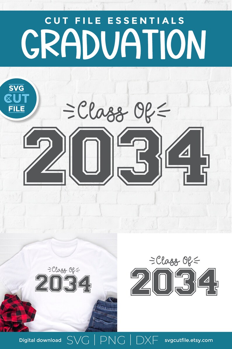 Class of 2034 Svg, Senior 2034 Svg, Graduating Class, Prek Svg ...