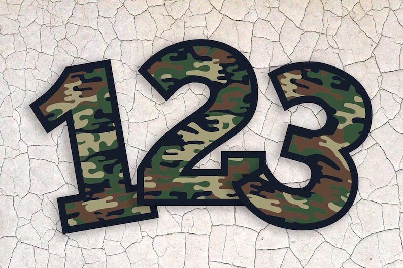 Camoflauge Svg, Camouflage Svg, Number Svg, Numbers Svg, Camo Svg, Camo ...