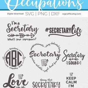 Secretary Svg, School Secretary Bundle Svg, Secretary Collection Pack ...
