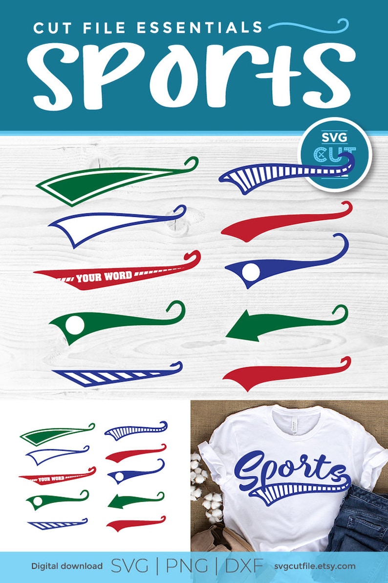 Swoosh Svg Swash Svg Swish Svg Baseball Text Tail Swoosh - Etsy