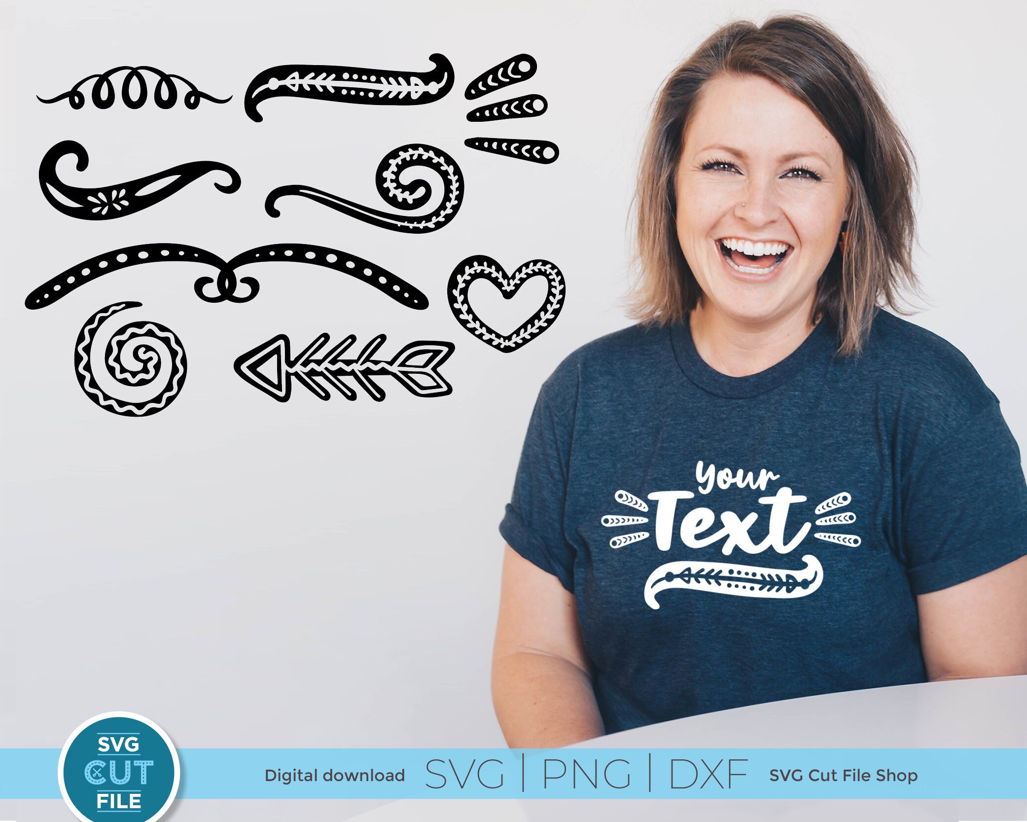 Tribal Schnörkel svg swoosh svg swashes svg swirl svg - Etsy.de