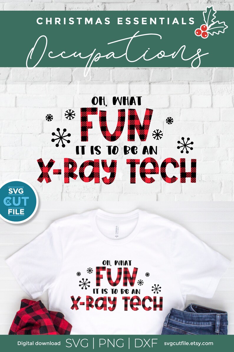 Christmas X-ray Technologist Svg, X-ray Tech Christmas Svg, Holiday ...