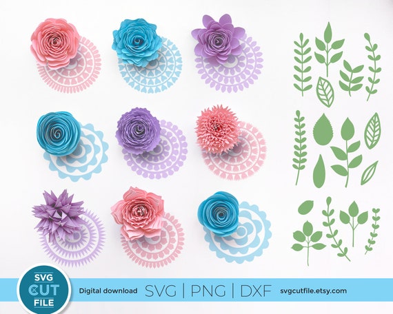 Rolled Flower Svg Rolled Paper Flowers Svg Rolled Rose Svg | Etsy UK