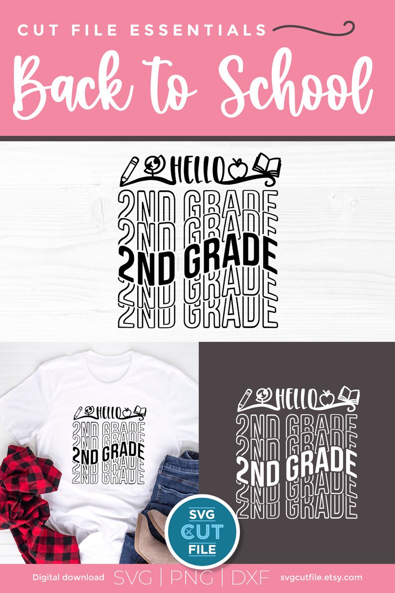 2nd Grade Svg 2nd Grader Svg Second Grade Teacher Svg | Etsy