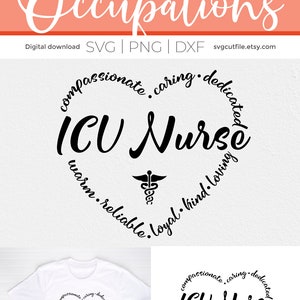 ICU Nurse Svg Intensive Care Unit Nurse Svg Icu Rn Svg - Etsy