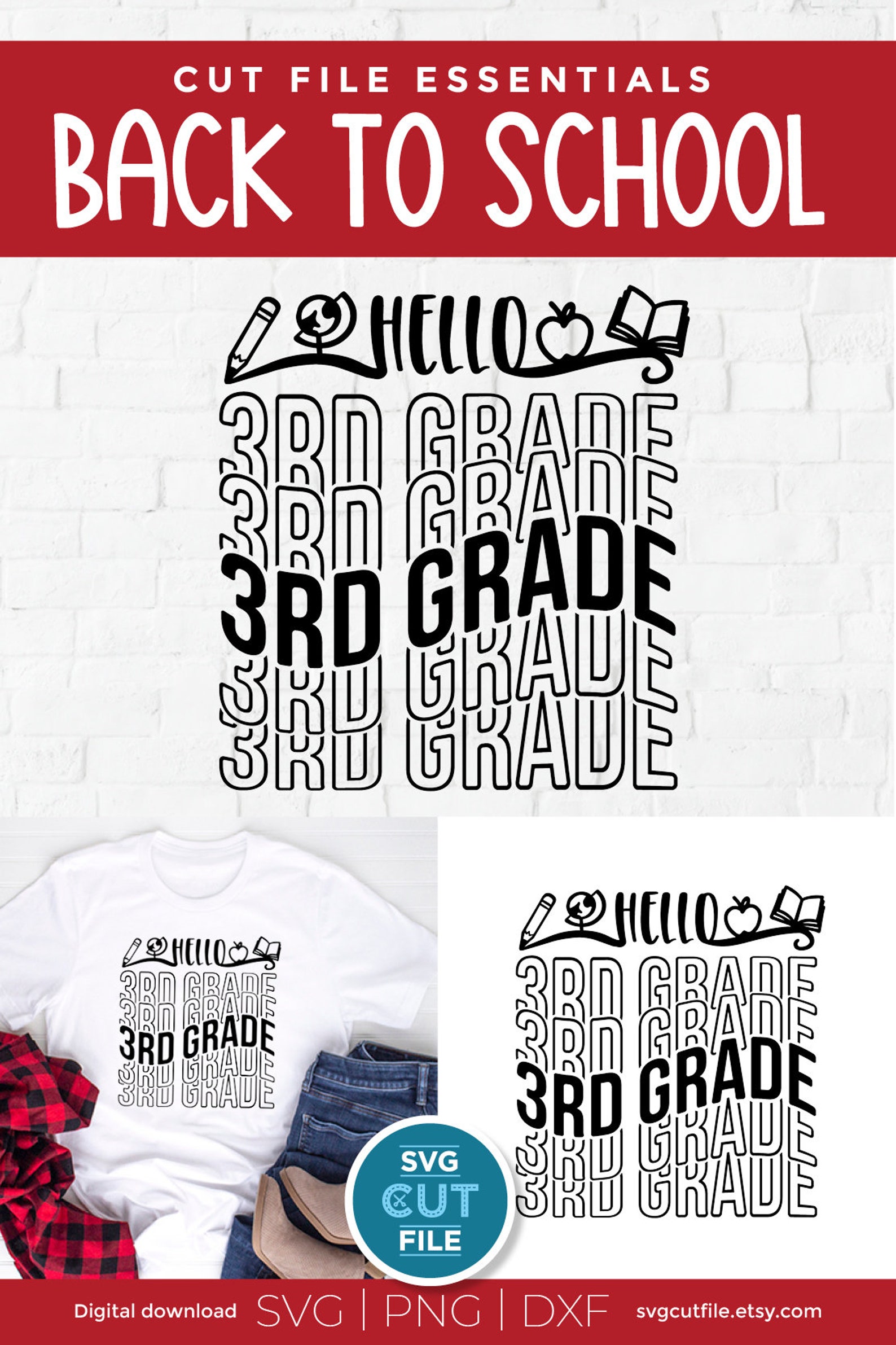 3rd Grade Svg 3rd Grader Svg Third Grade Teacher Svg Third - Etsy