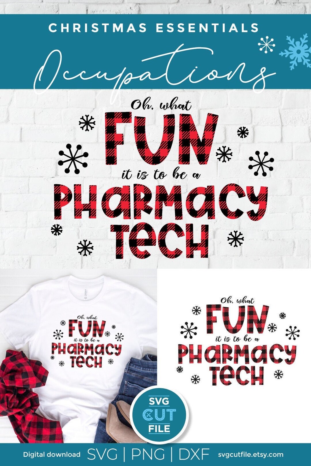Christmas Pharmacy Technician Svg, Pharmacy Tech Christmas Svg, Holiday ...