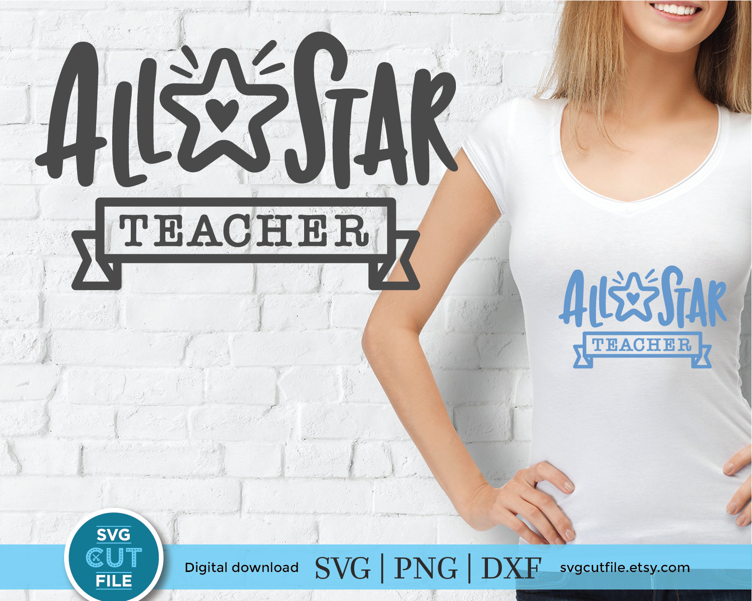 Teacher Appreciation Svg, All Star Teacher Svg, Teacher Svg, Teaching ...