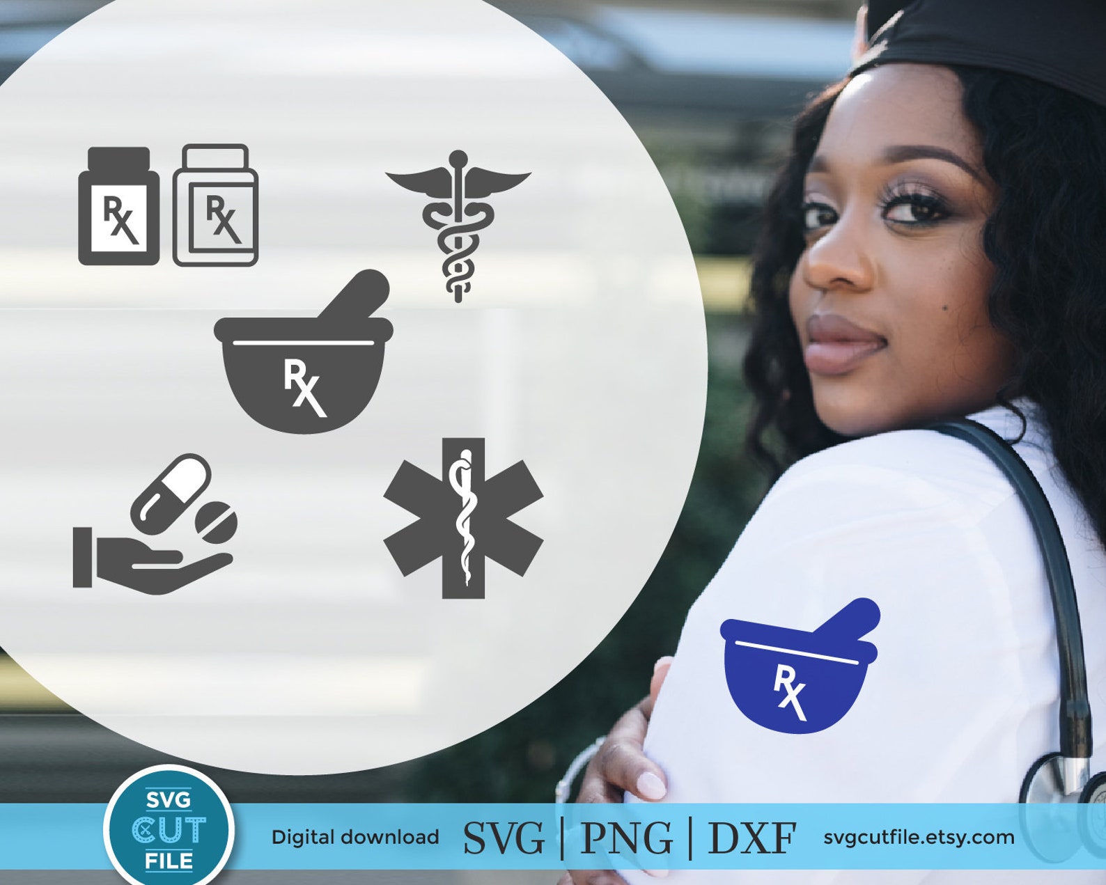 Pharmacist Svg Pharmacy Svg Heart Shape Rx Bowl Icon - Etsy