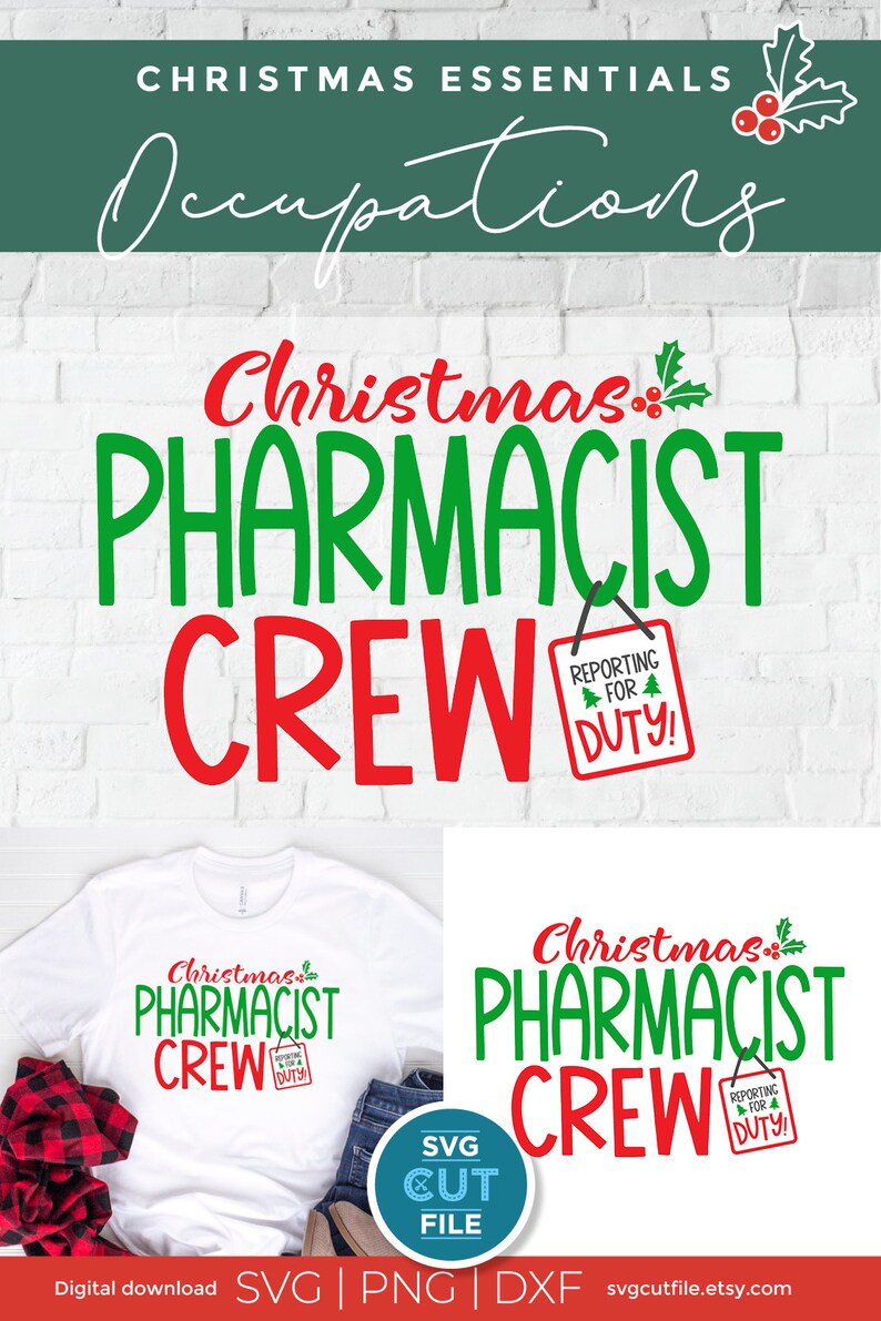 Christmas Pharmacist Svg Pharmacist Christmas Crew Svg - Etsy