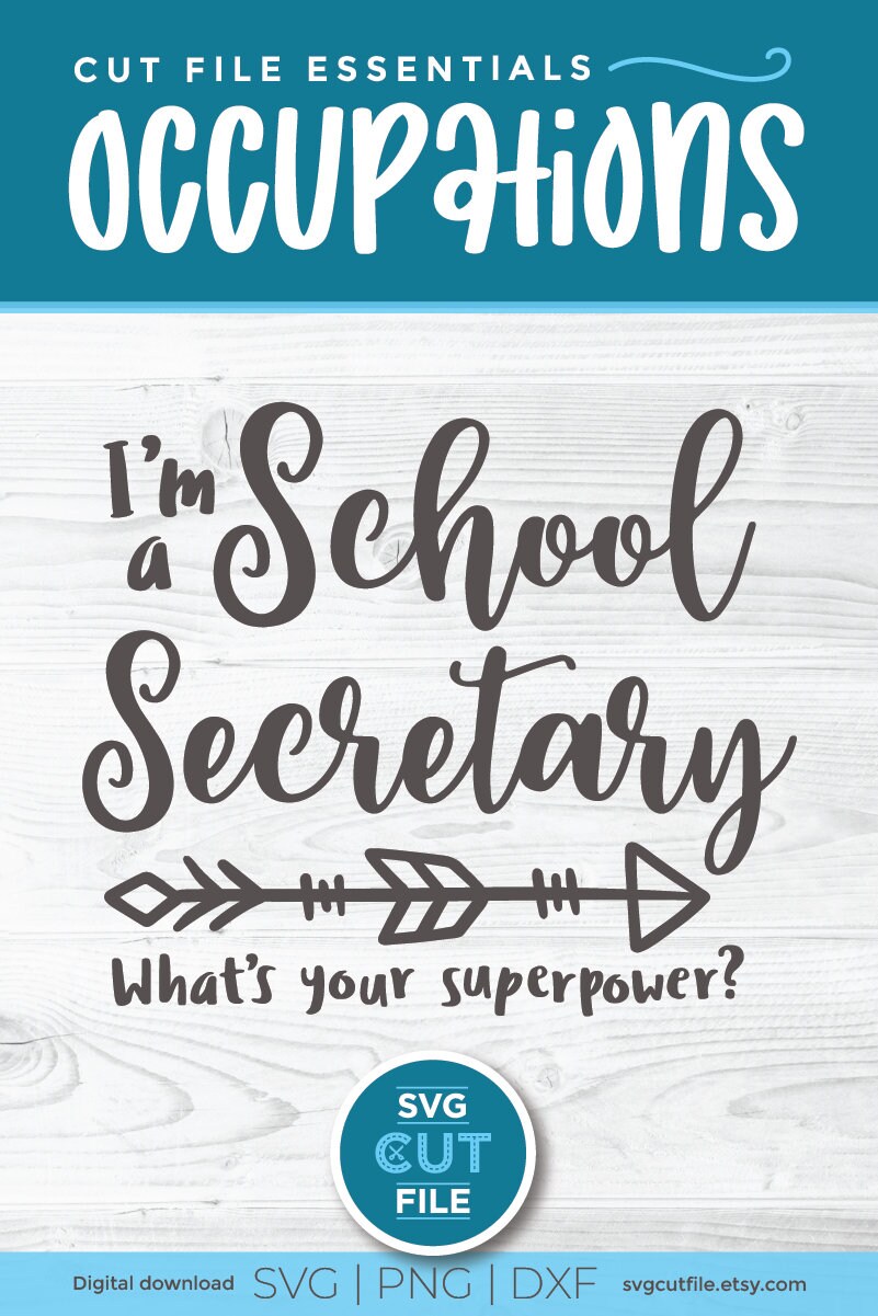 School secretary svg secretary svg whats your super power | Etsy