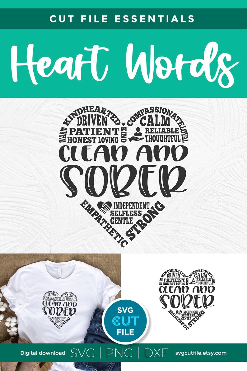 Sober Svg, Clean Sober Svg, Addiction Recovery Svg, Clean Svg ...