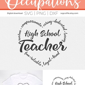 Teacher Appreciation Svg High School Teacher Svg Word Art - Etsy