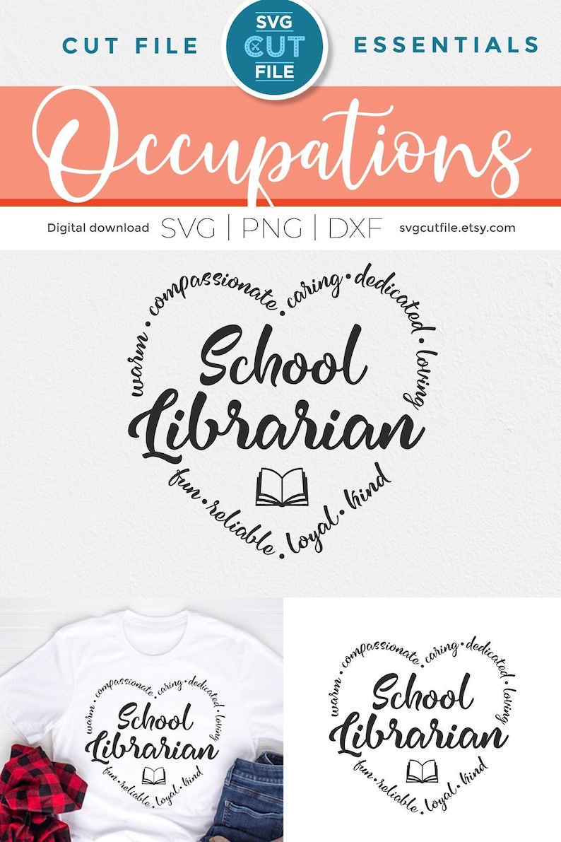 School Librarian Svg Librarian Svg Library Svg School - Etsy
