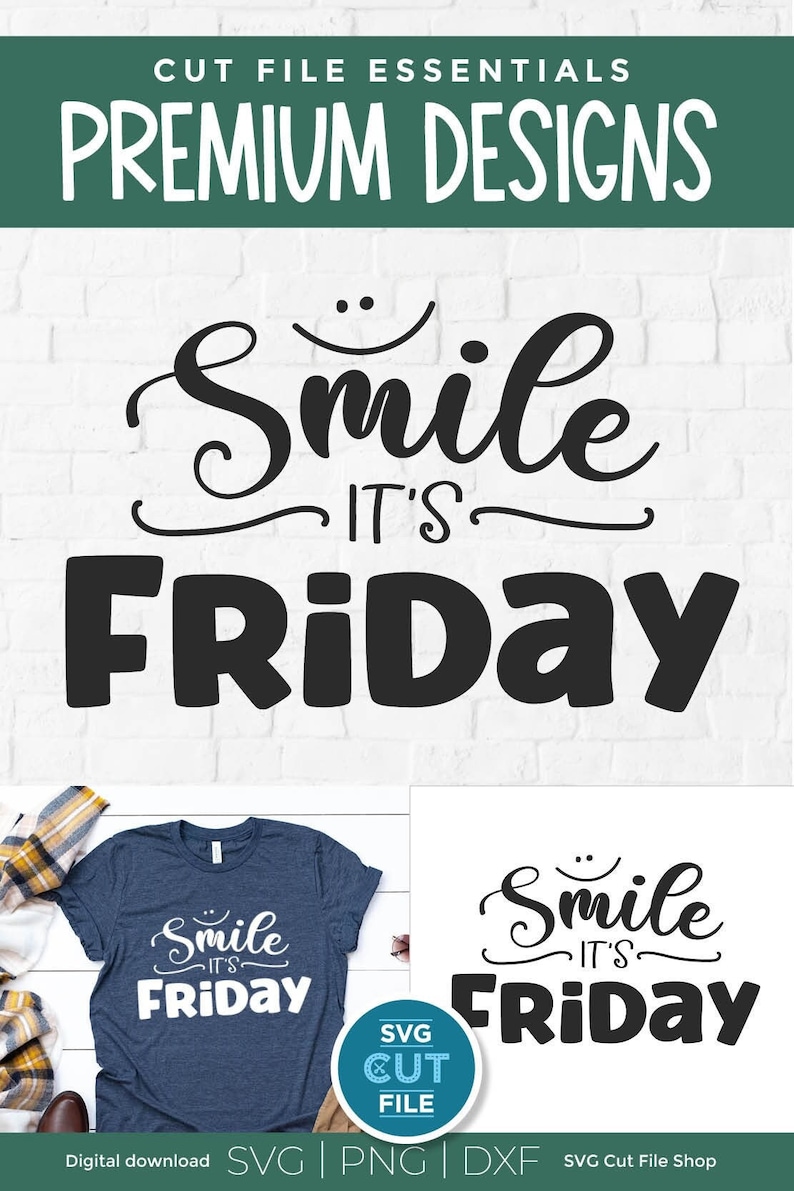 Smile It's Friday Svg Happy Friday Svg Friday Svg for - Etsy