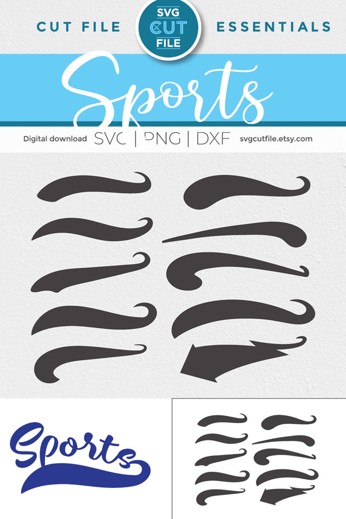 Swoosh Svg, Swoosh Svg Bundle, Swooshes Svg, Athletic Swooshes, Swash ...