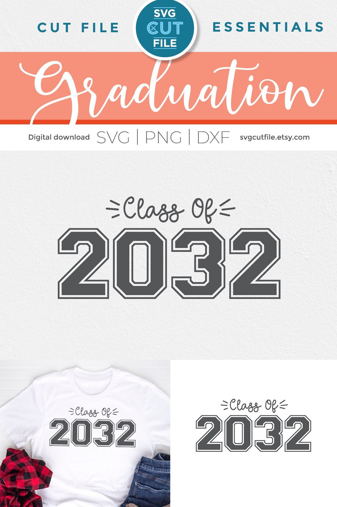 Class of 2032 Svg Cute 2032 Grad Svg 2032 Graduation Svg | Etsy