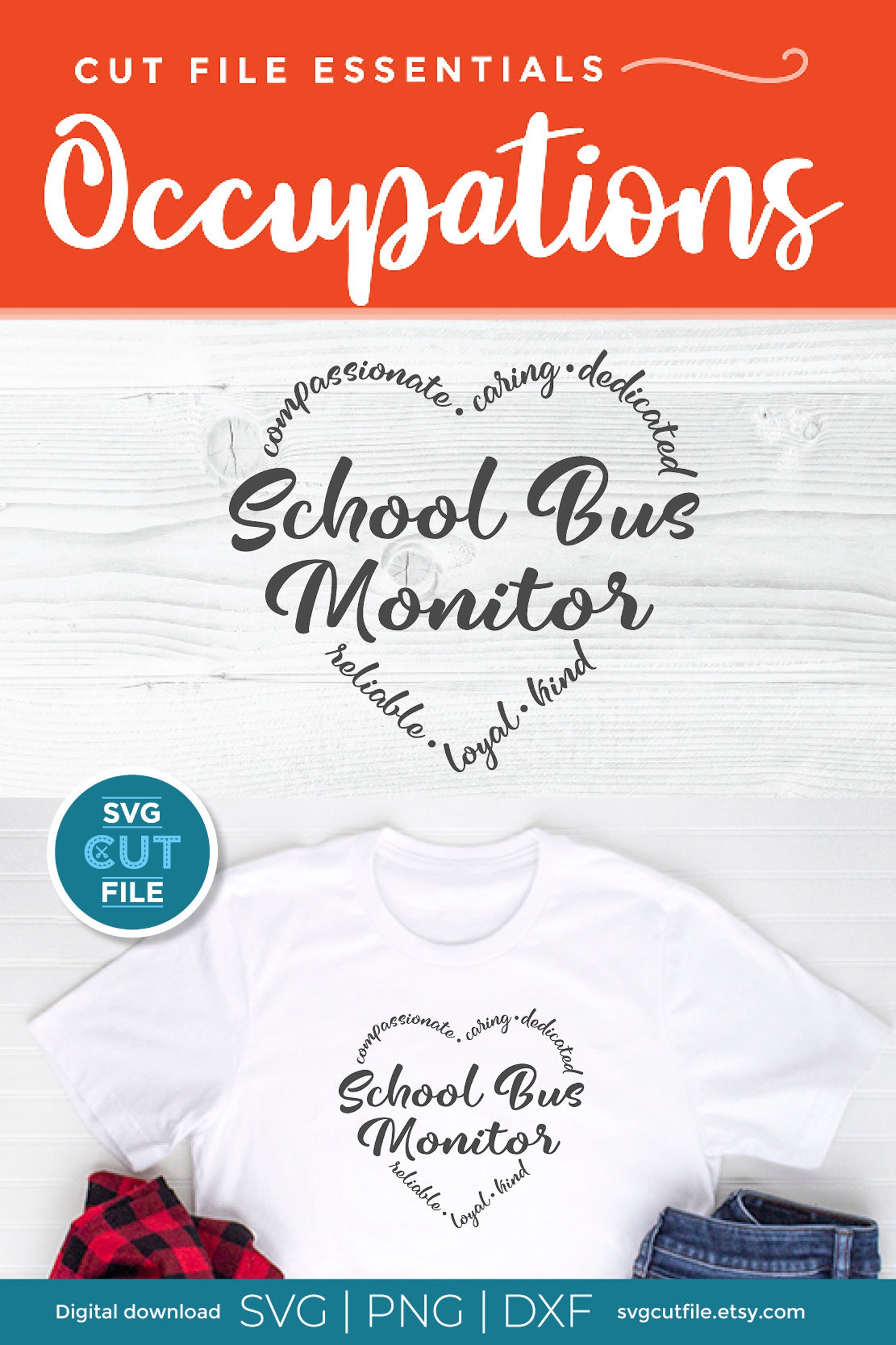 School Bus Monitor Svg School Bus Attendant Schoolbus | Etsy