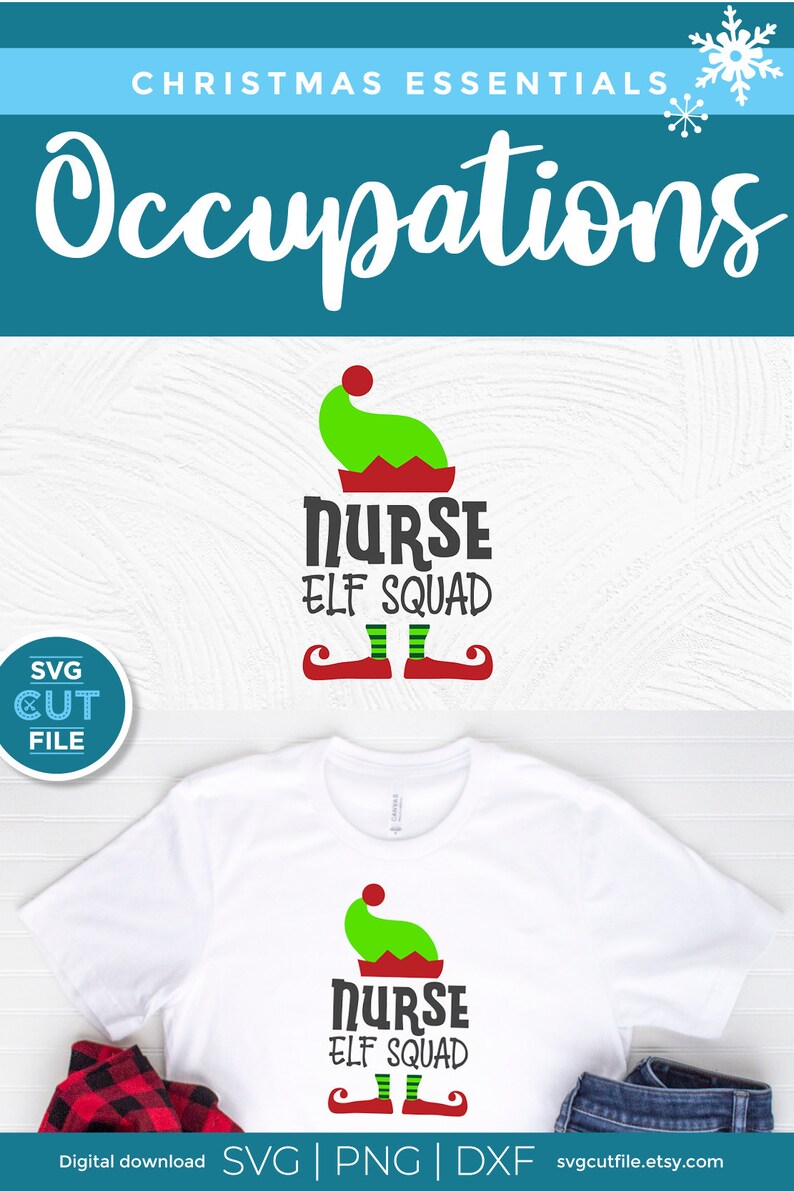 Christmas Nurse Svg Elf Squad Svg Holiday Nurse Svg Png Dxf - Etsy