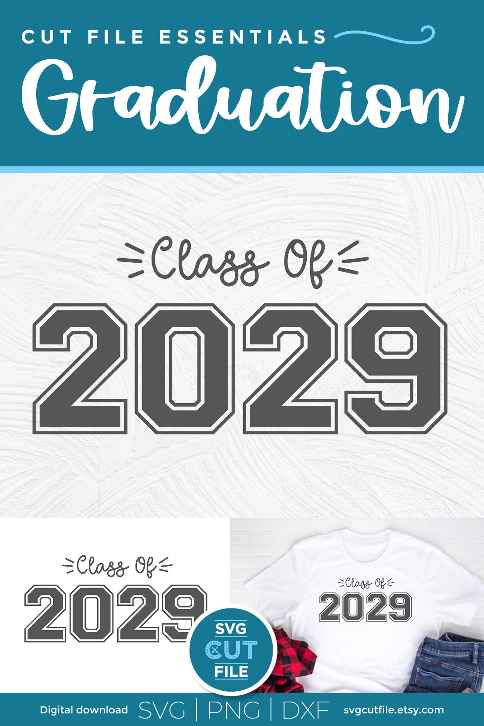 Class of 2029 Svg Cute 2029 Grad Svg 2029 Graduation Svg - Etsy