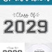 Class of 2029 Svg Cute 2029 Grad Svg 2029 Graduation Svg - Etsy