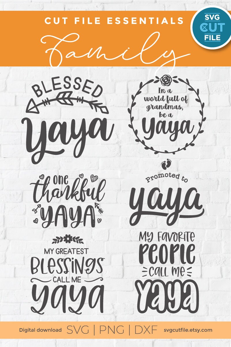 Yaya Svg Blessed Yaya Svg Cute Yaya Gift Mother's Day - Etsy