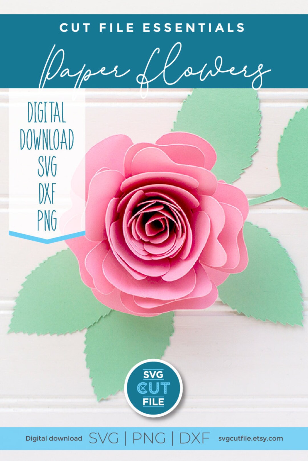 Rolled Rose Svg, Rolled Flower Svg, Rolled Paper Flowers Svg, Template ...