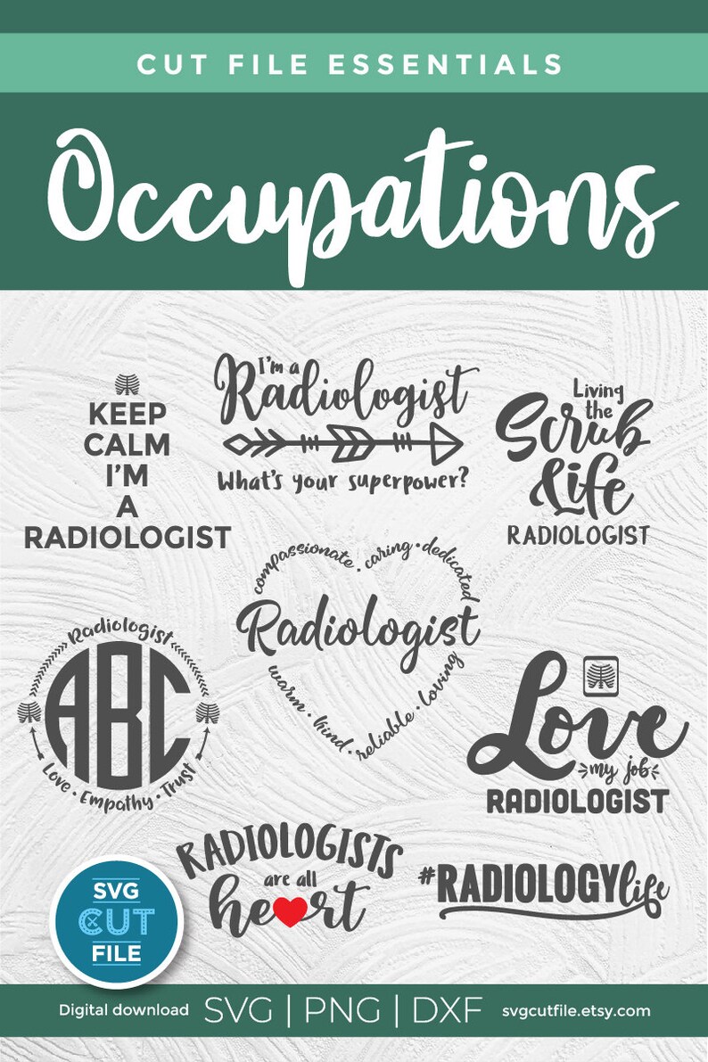 Radiologist Svg Bundle, Radiology Bundle Svg, Xray Tech Svg, RT(R ...
