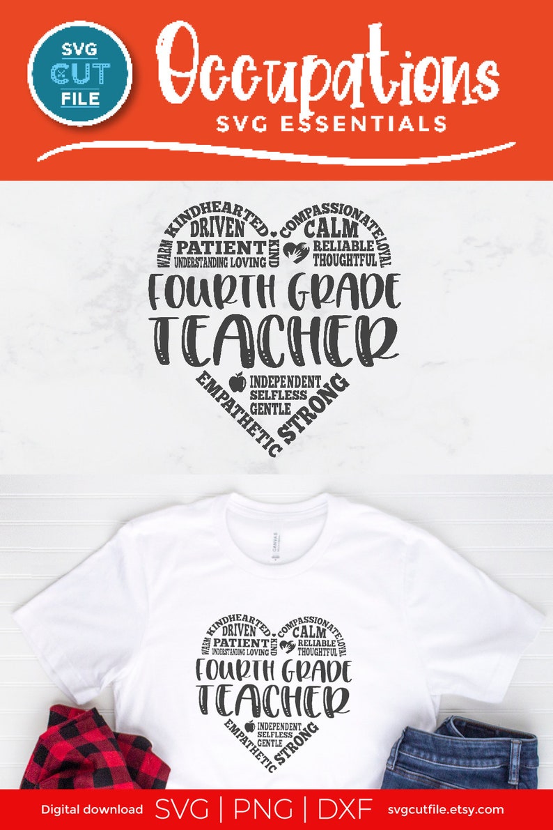 4th Grade Teacher Svg, Fourth Grade Teacher Svg, 4th Grade, Fourth ...