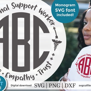 Personal Support Worker Monogram Svg, Psw Svg, Caregiver, Home ...