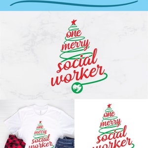 Christmas Social Worker Svg, One Merry Social Worker Svg, Holiday ...