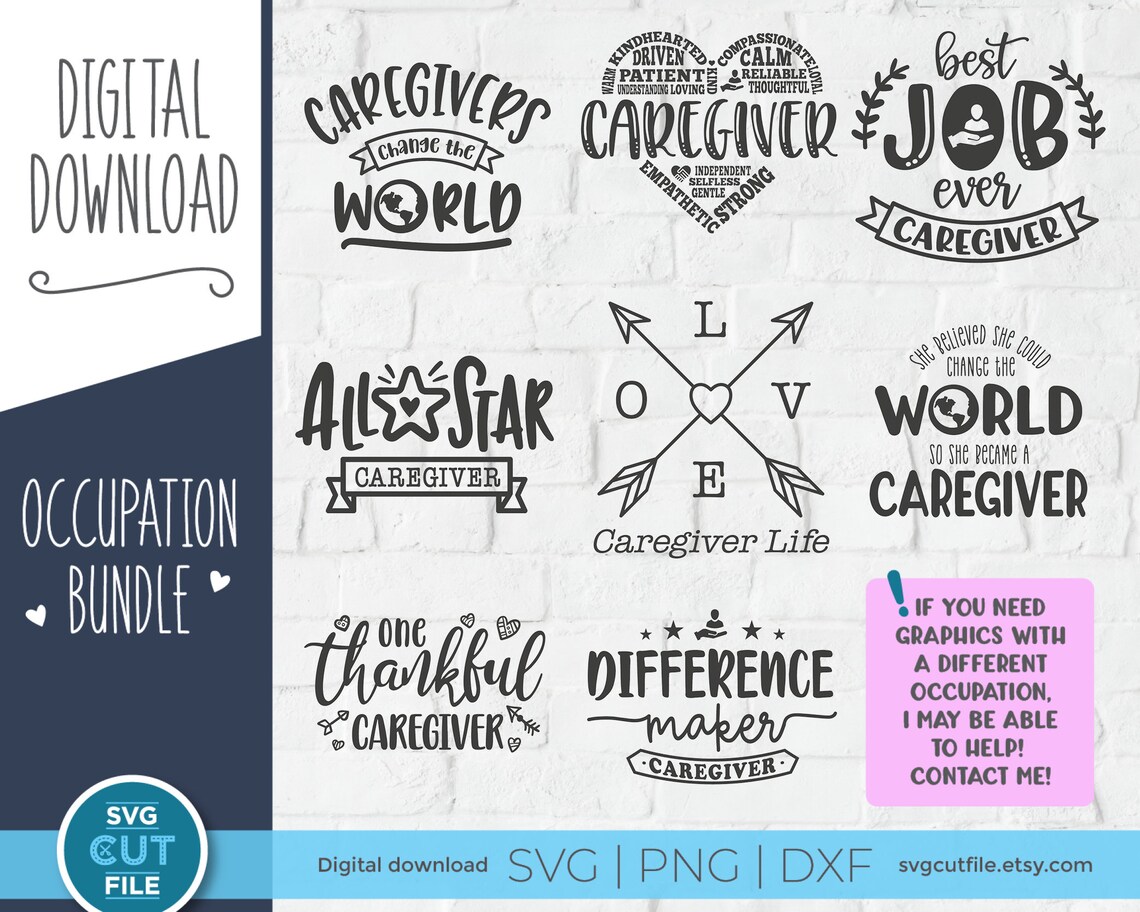 Caregiver Svg Bundle Care Giver Bundle Caregiver Svg Care - Etsy