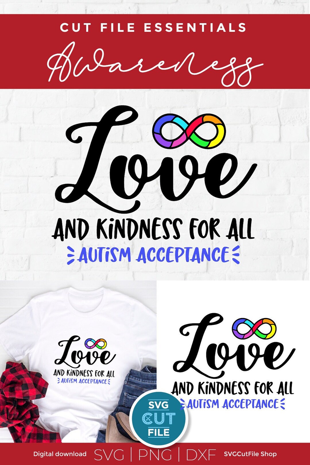 Autismo Infinito Svg Autismo Aceptación Svg Arco Iris Infinito Svg