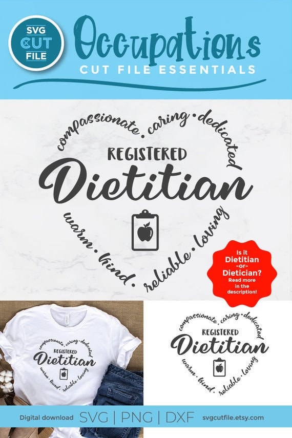 Dietitian Svg Registered Dietitian Student Nutritionist Rd - Etsy