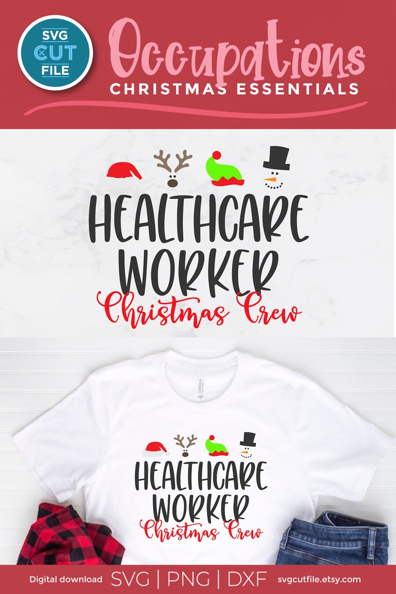 Christmas Healthcare Worker Svg, Christmas Health Care Worker Svg ...