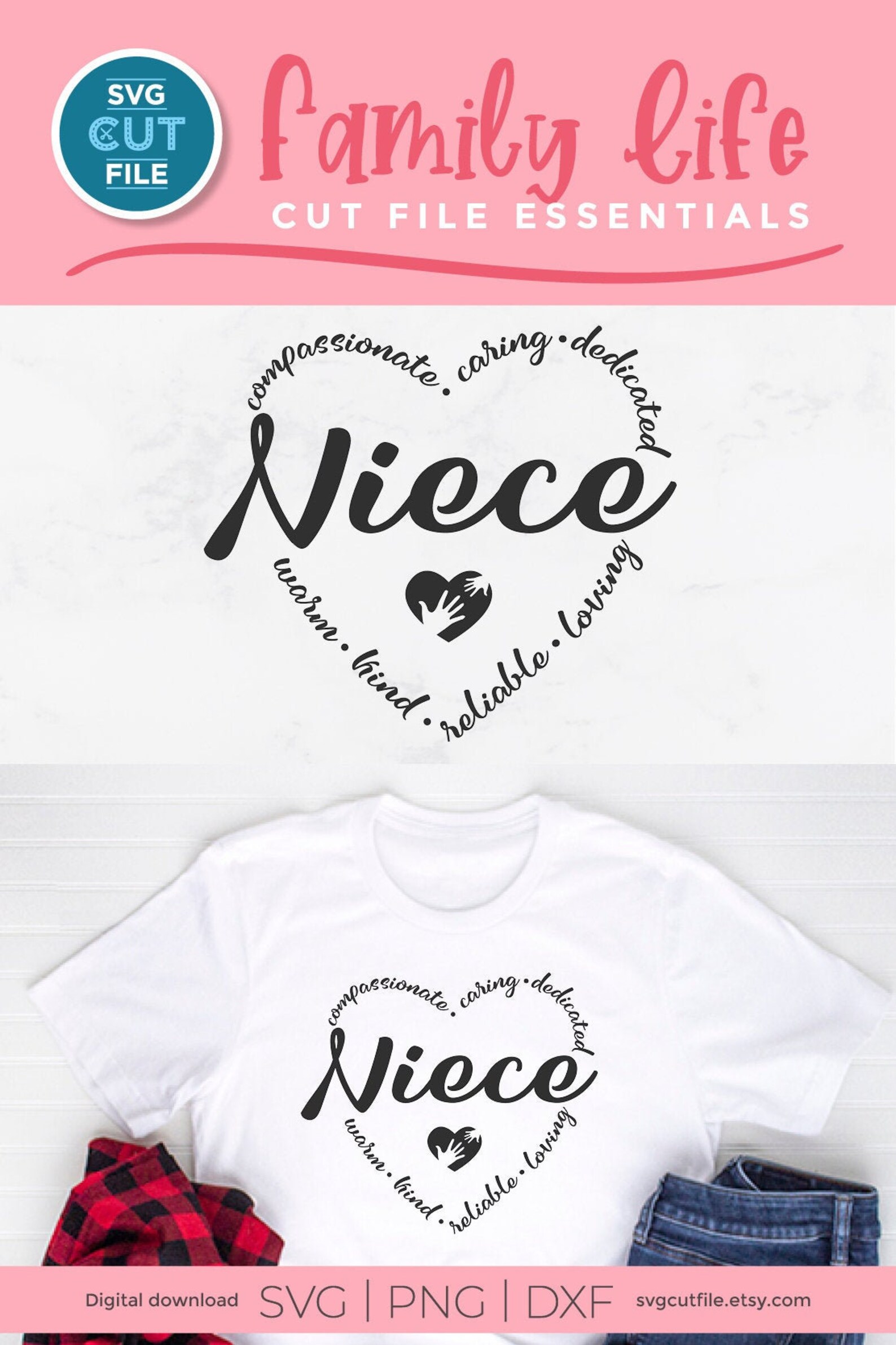 Niece Svg Nieces Day Svg Niece's Day Niece Heart Svg | Etsy