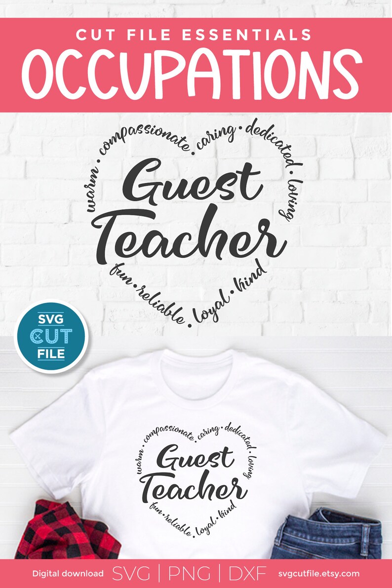 Guest Teacher Svg Guest Teacher Substitute Teacher Svg Sub - Etsy