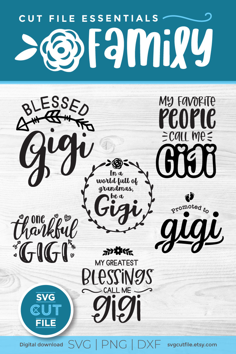 Gigi svg blessed gigi svg cute gigi gift mother's day | Etsy