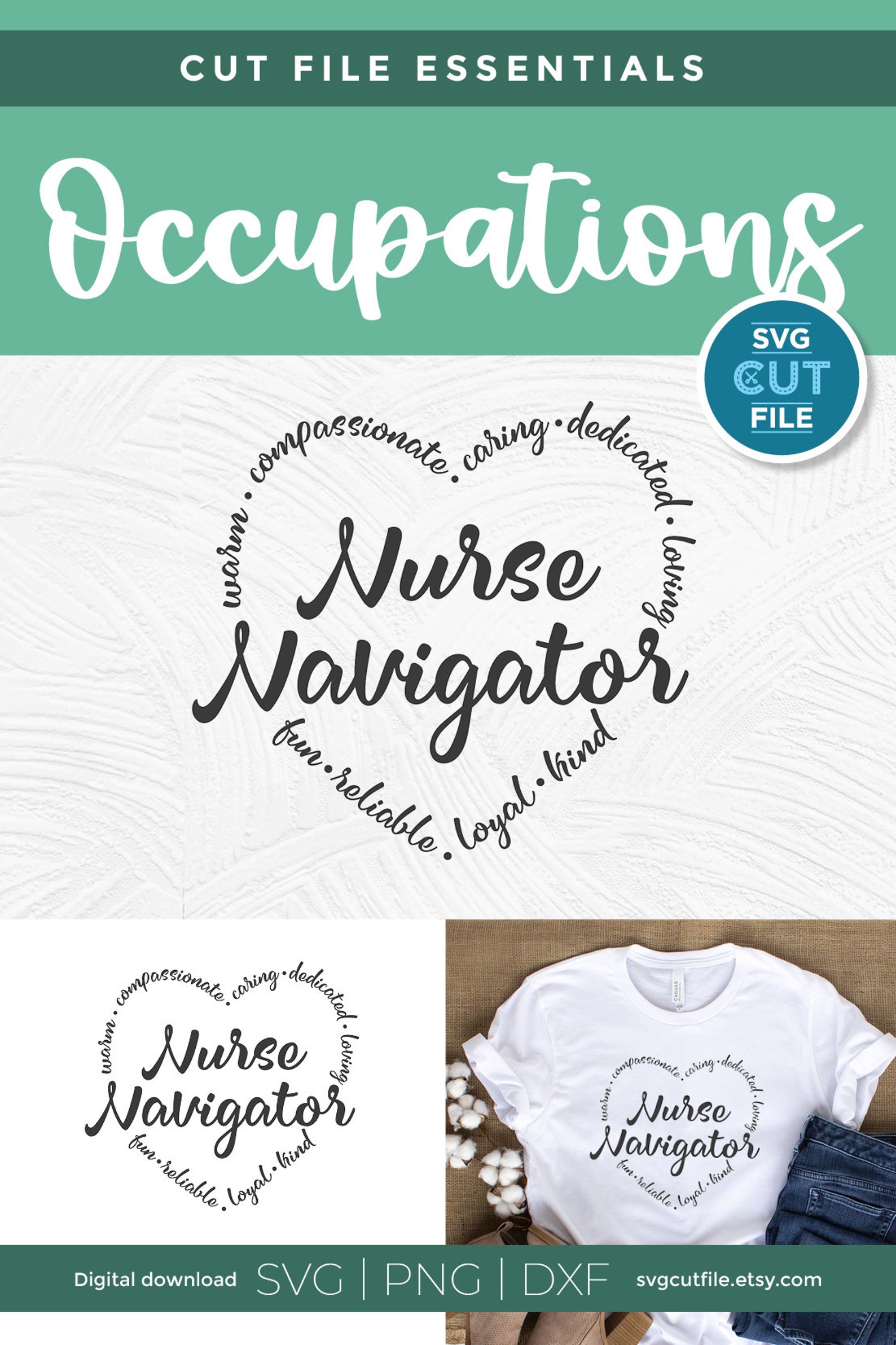 Nurse Navigator Svg Nurse Appreciation Svg Heart Svg | Etsy
