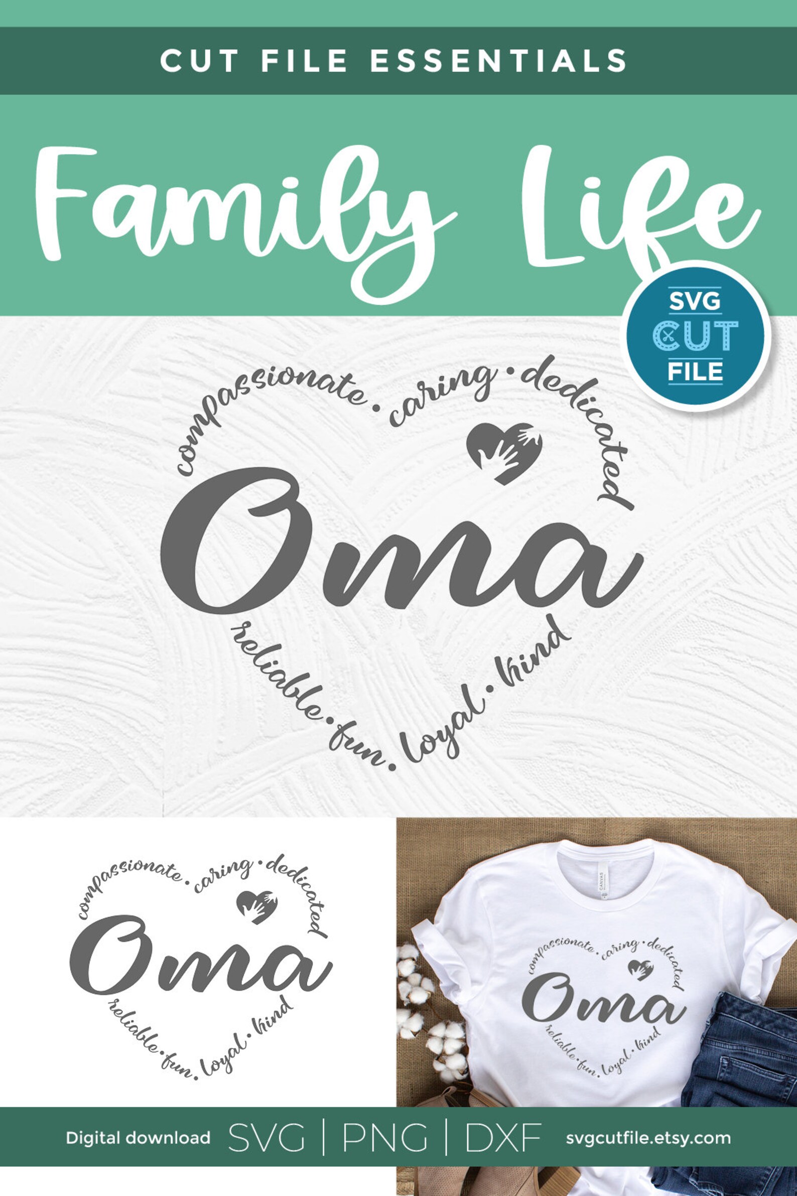 Oma Svg Grandma Oma Svg Oma Heart Svg Cute Gift - Etsy